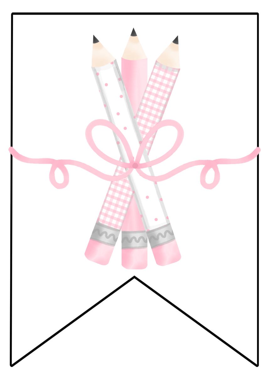 Pink Pencils Banner – Paper In A Pinch