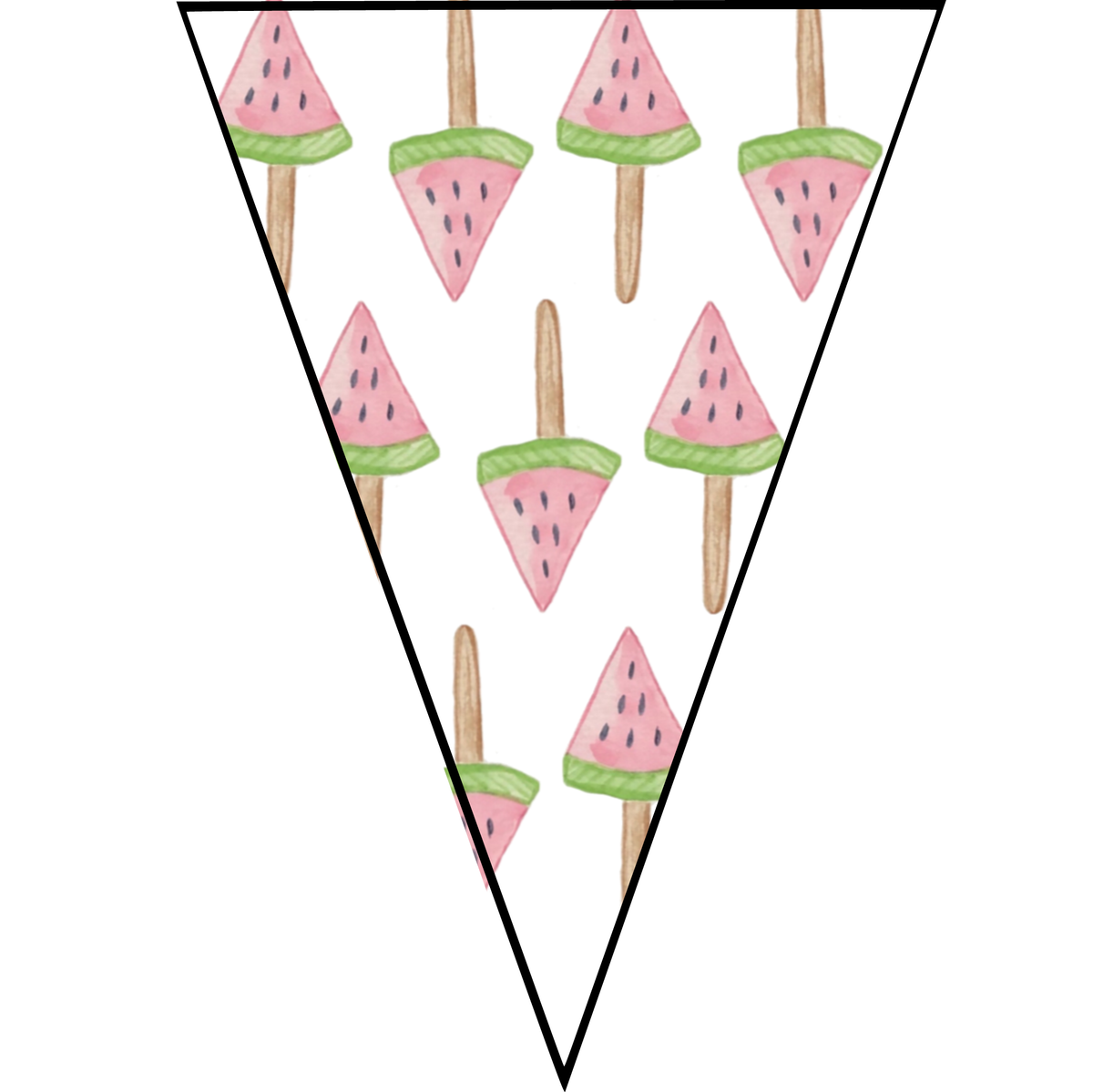 Watermelon Pennant Banner – Paper In A Pinch