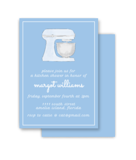 Kitchen Mixer Invitation – Paper In A Pinch