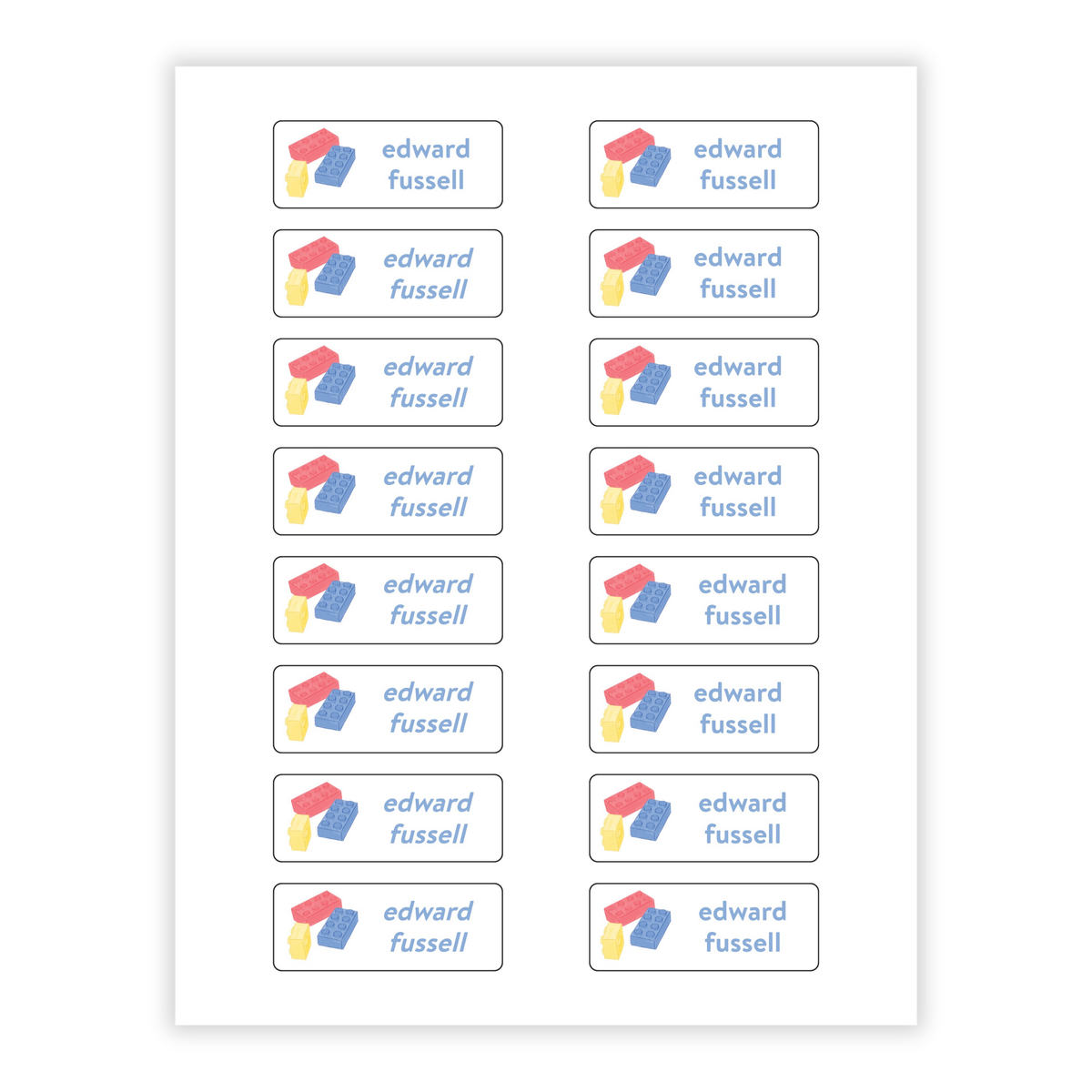 Lego Waterproof Labels – Paper In A Pinch