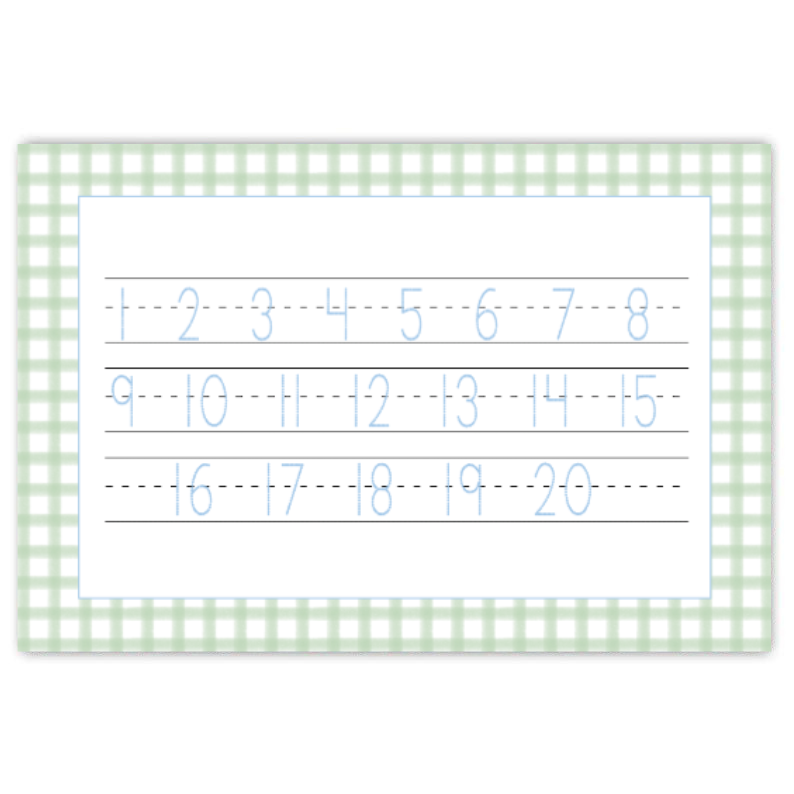 Gingham Number Placemat – Paper In A Pinch