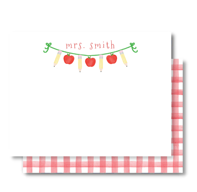 Apple Banner Notecard – Paper In A Pinch