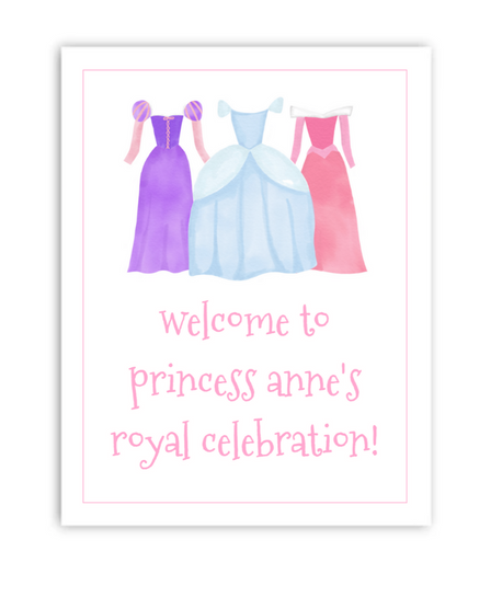 Pink Princess Party Sign – Paper In A Pinch