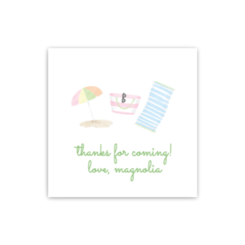 Beach Gift Tags / Stickers – Paper In A Pinch