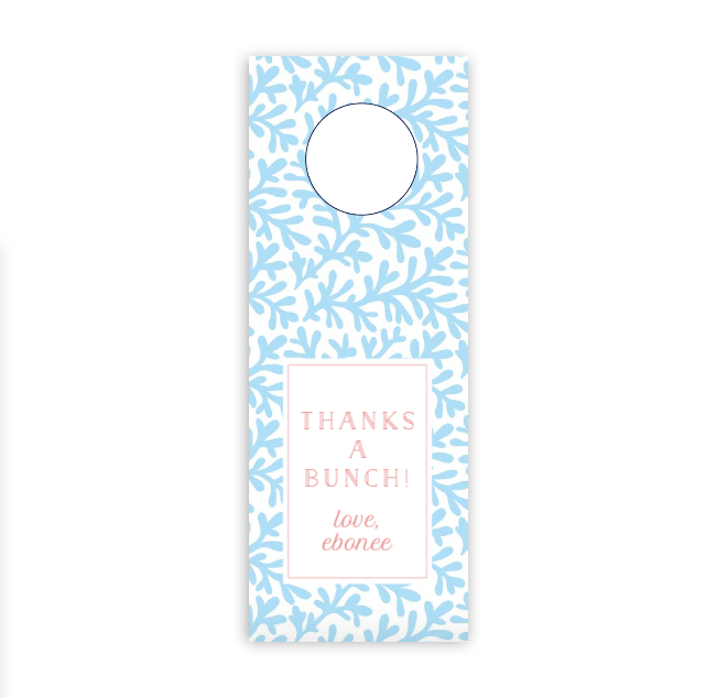 Coral Wine Tag – Paper In A Pinch