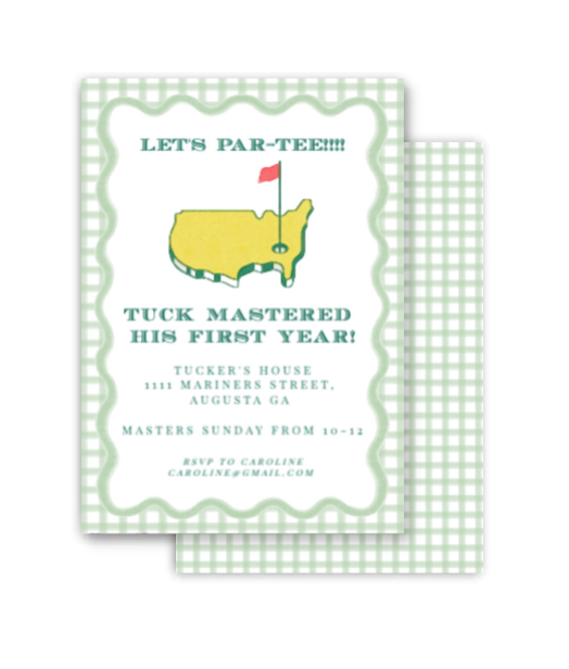 Masters Birthday Invitation – Paper In A Pinch