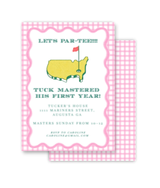 Pink Masters Birthday Invitation – Paper In A Pinch