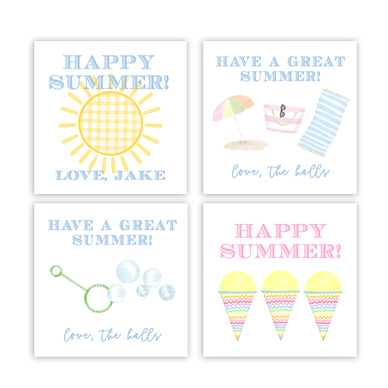 Summer Fun Gift Tags / Stickers – Paper In A Pinch